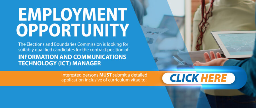 ICT manager (web 885 x 375 px)-01 | Elections And Boundaries Commission
